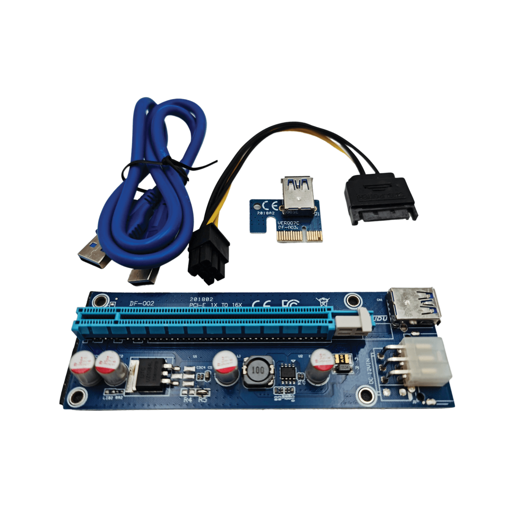 PCI-E Extender Riser Card x1 to x16 USB 3.0 (6-pin)
