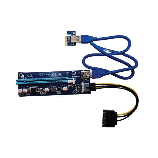PCI-E Extender Riser Card x1 to x16 USB 3.0 (6-pin)