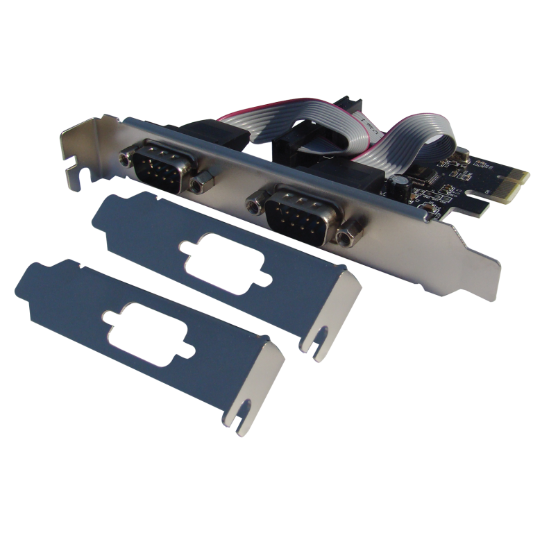 PCIe x1 to 2S DB9 RS232 Serial