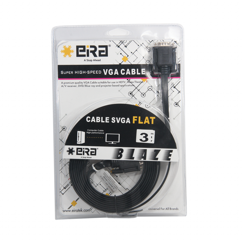 VGA Cable 3m (Premium Flat Wire)