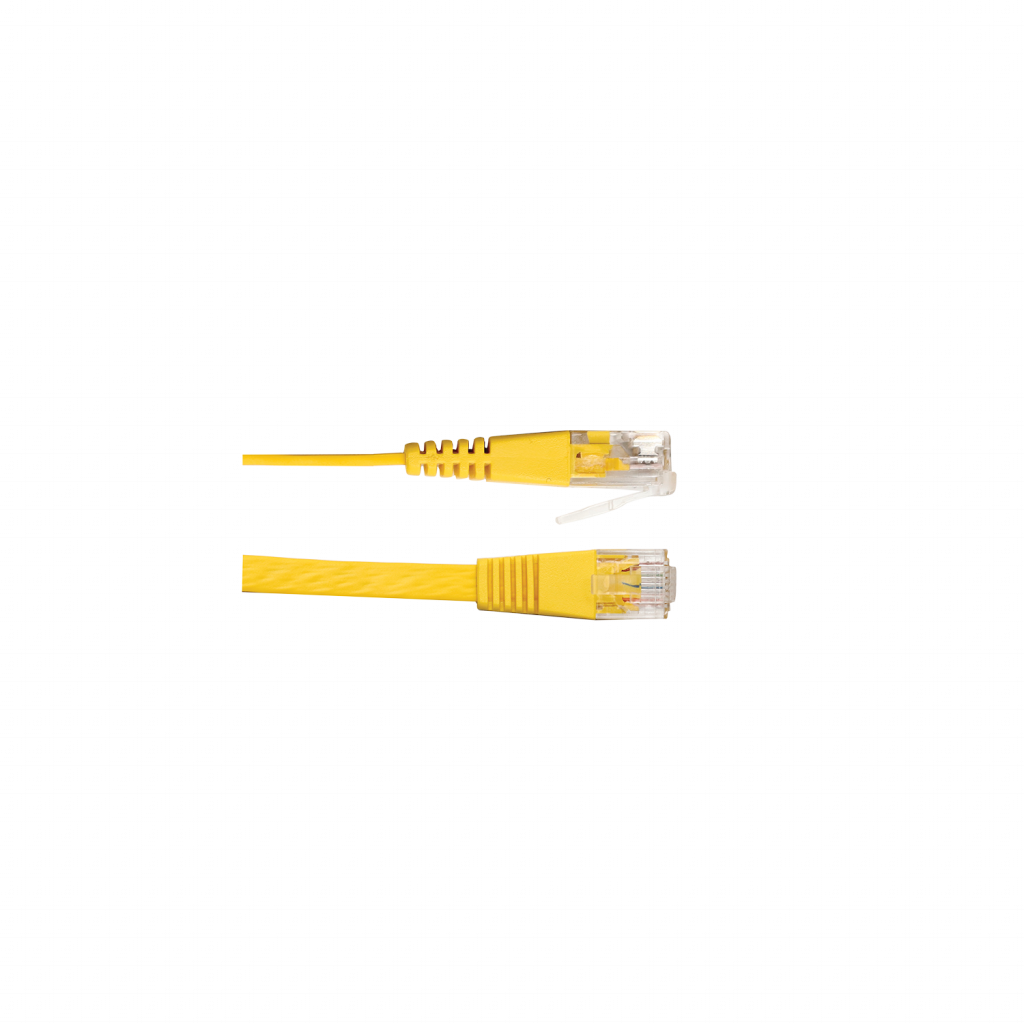 Cat6 Ultra-Thin Flat Ethernet Patch Cable – 3m Yellow