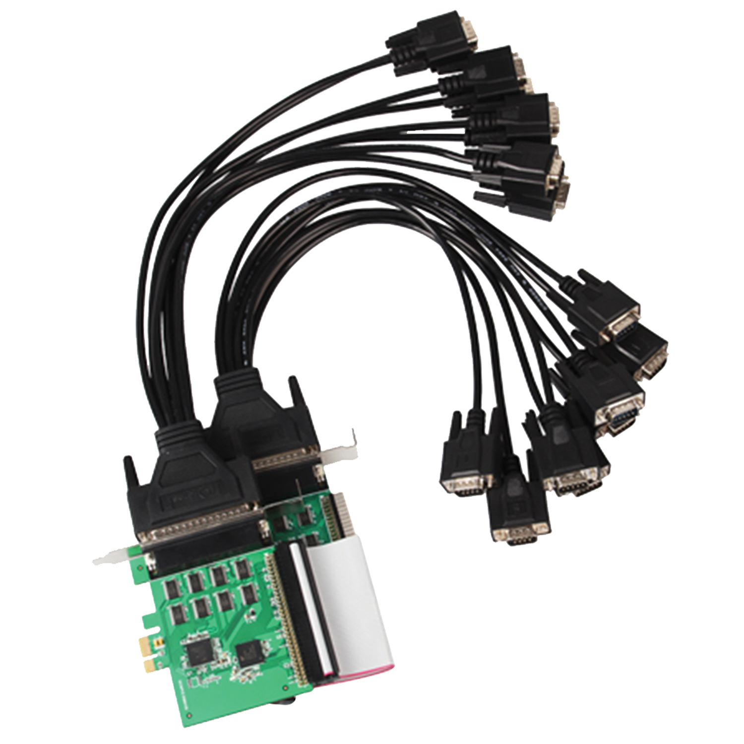 Rs232 Serial Card PCIe To 4 Port - DB9 COM Port Expansion For Modern Computers PCIe To 4 Port ...