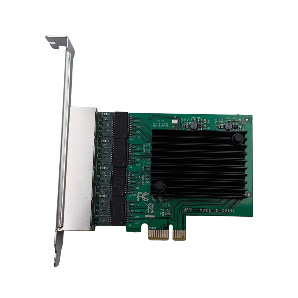 PCIe x1 to 4-port Gigabit Ethernet Card (RTL Chipset)