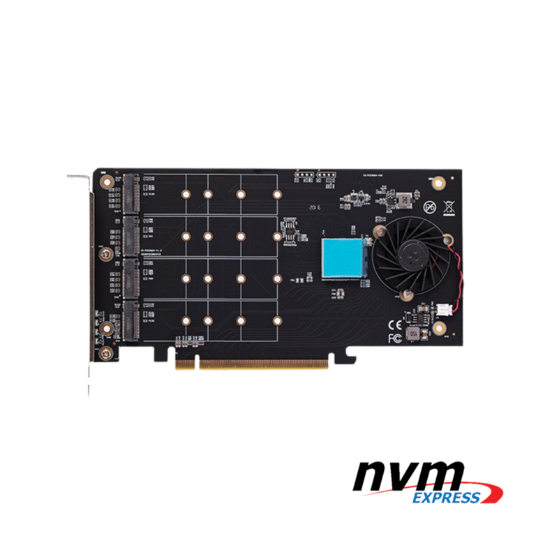 PCIe 3.0 x16 to 4 x M-Key NVMe Card (128GB/s) PCIe lanes bifurcation ...