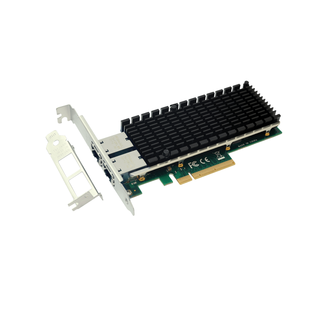 PCIe x8 to 2-Port 10GbE RJ45 Lan Card (Intel X540 Chipset)