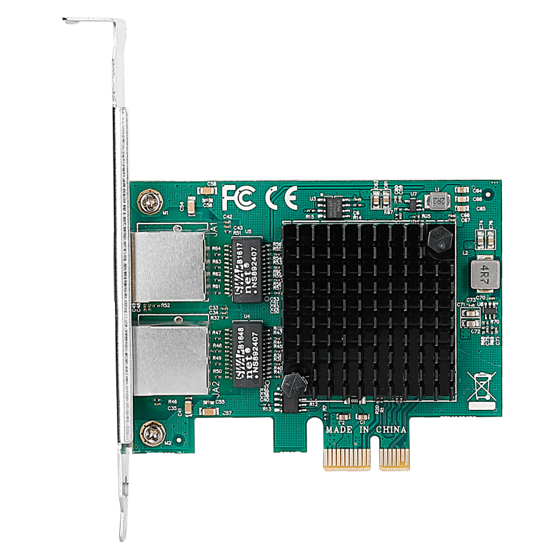 PCIe x1 to 2-Port Gigabit Lan Card (Intel 82571 Chipset)