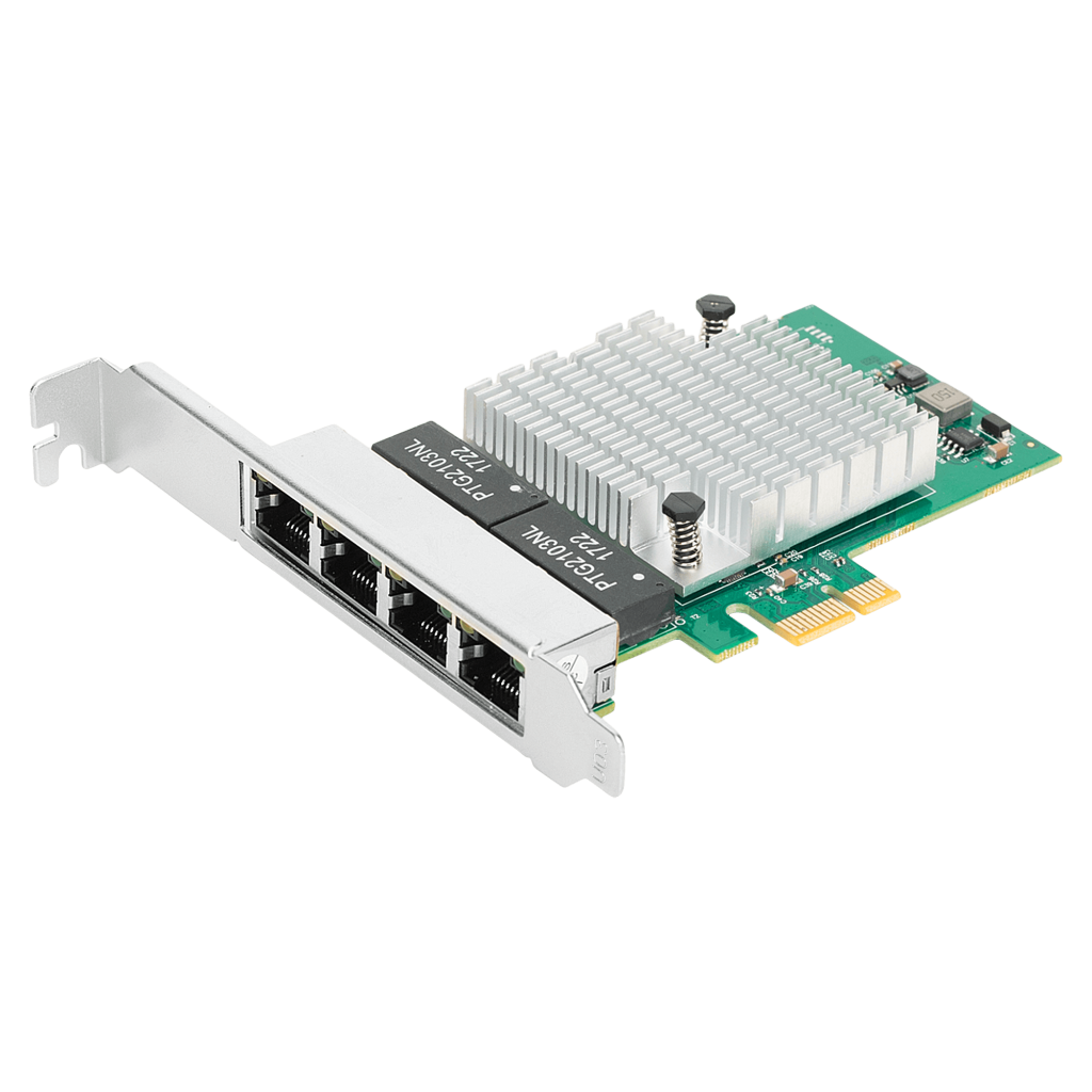 PCIe x1 to 4-port Gigabit Lan Card (RTL8111H Chipset)