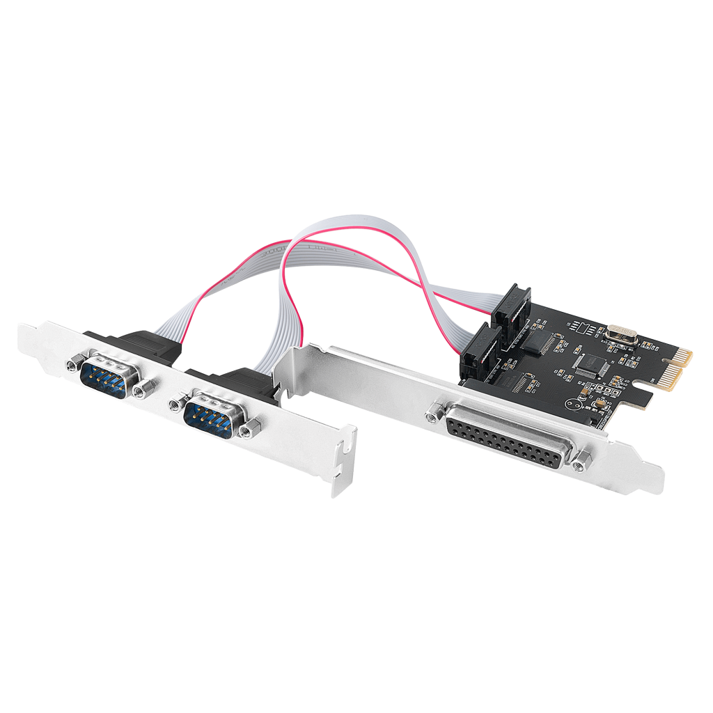 PCIe x1 to 2S DB9 RS232 Serial